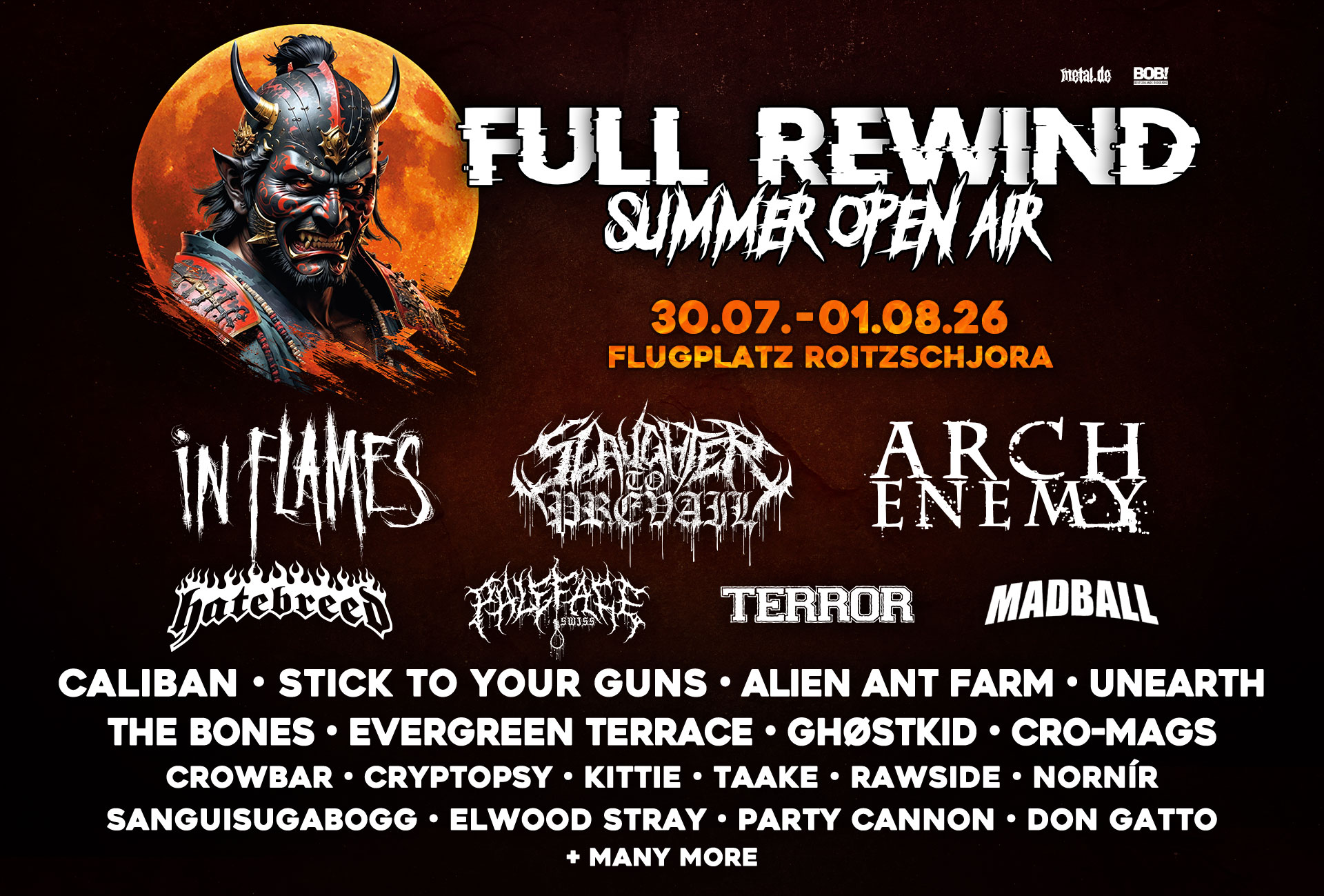 Full Rewind 2026: Line-Up für Roitzschjora - AWAY FROM LIFE