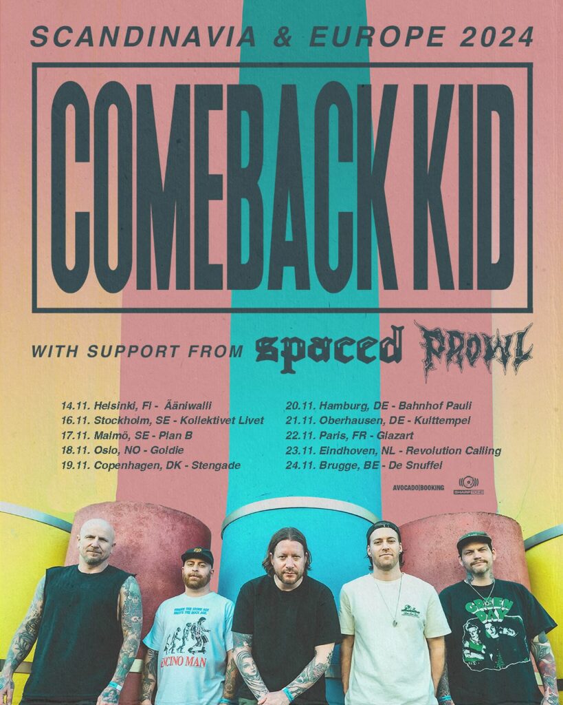 COMEBACK KID im November auf Tour: Support von Spaced & Prowl - AWAY ...