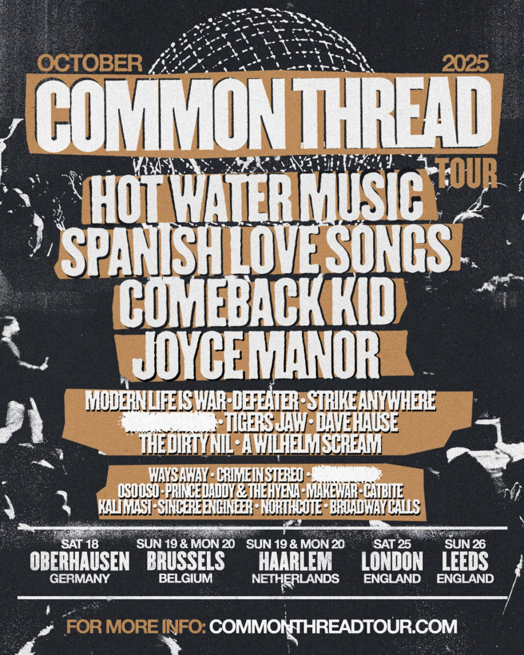 "Commond Thread"-Tour 2025 mit Hot Water Music, Spanish Love Songs ...