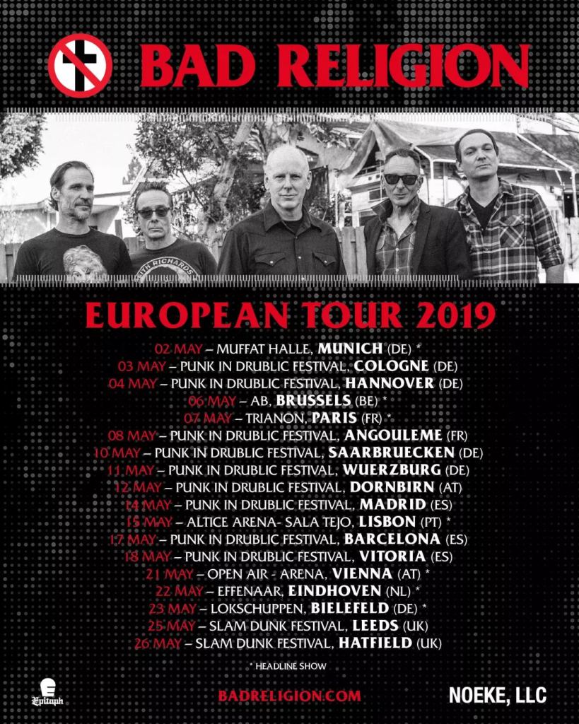 BAD RELIGION bestätigen weitere Shows in Europa - AWAY FROM LIFE