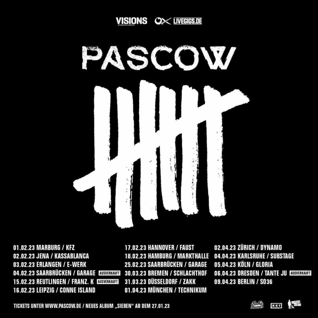 PASCOW geben Release-Tour für 2023 bekannt - AWAY FROM LIFE