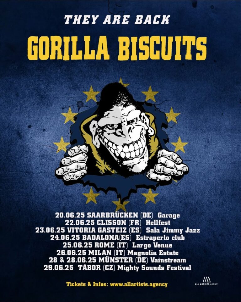 GORILLA BISCUITS im Sommer 2025 auf Euro-Tour - AWAY FROM LIFE